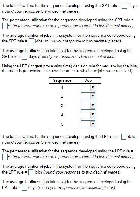 Solved Using the FCFS first come first served decision rule | Chegg.com