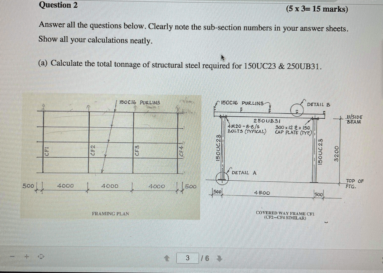 Solved Question 2 (5 x 3= 15 marks) Answer all the questions | Chegg.com