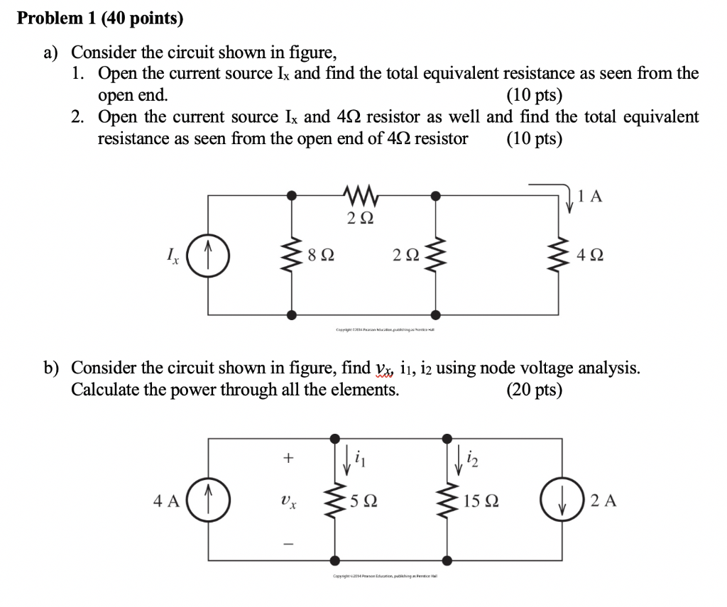Solved Problem 1 (40 points) a) Consider the circuit shown | Chegg.com