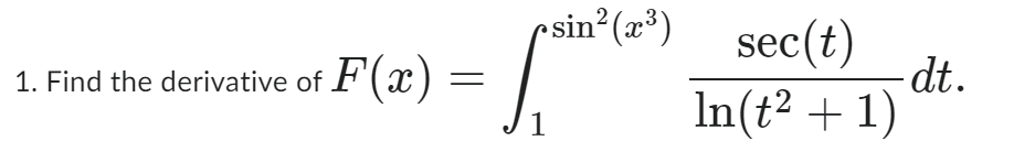 Solved Find the derivative of | Chegg.com