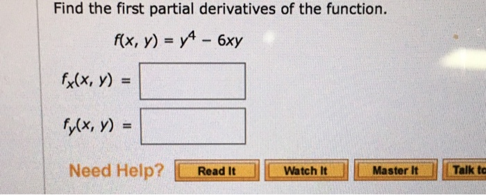 Solved Find the first partial derivatives of the function. | Chegg.com