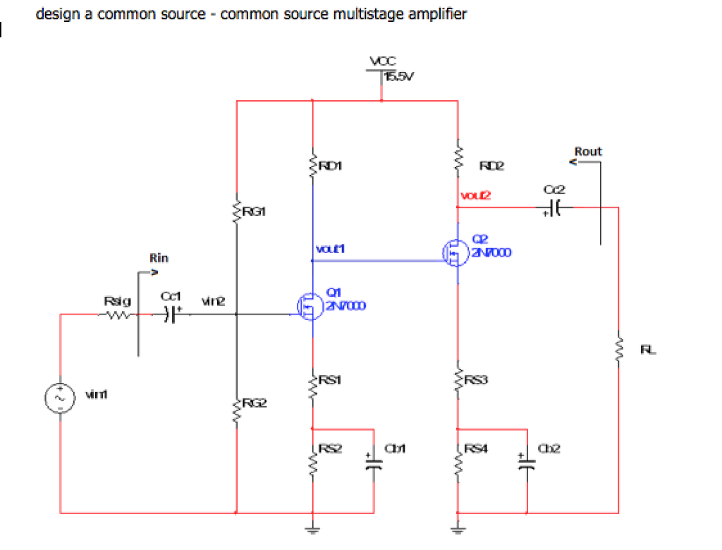 Solved design a common source common source multistage | Chegg.com