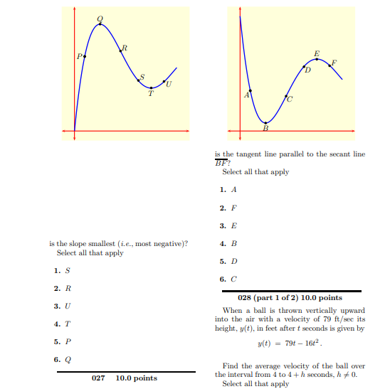 Solved is the tangent line parallel to the secant line BF ? | Chegg.com