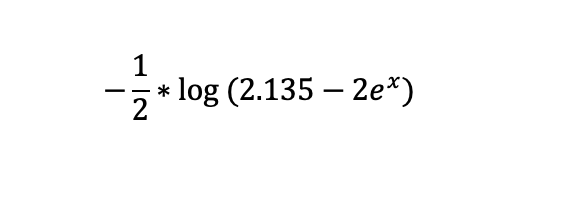 Solved −21∗log(2.135−2ex) | Chegg.com