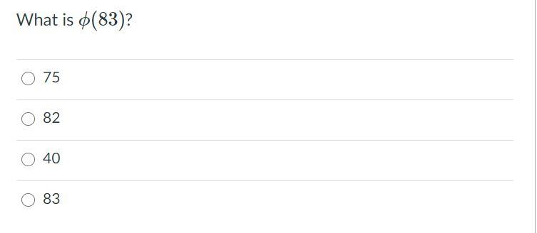 Solved What is $(83)? O 75 82 40 83 | Chegg.com