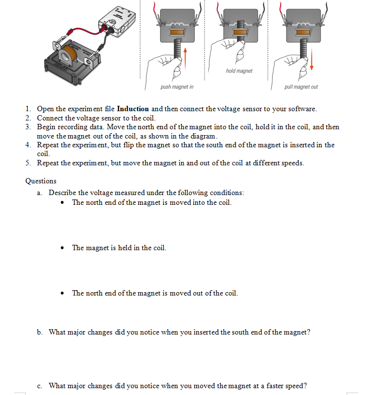 Solved hold magnet push magnet in pull magnet out 1. Open | Chegg.com