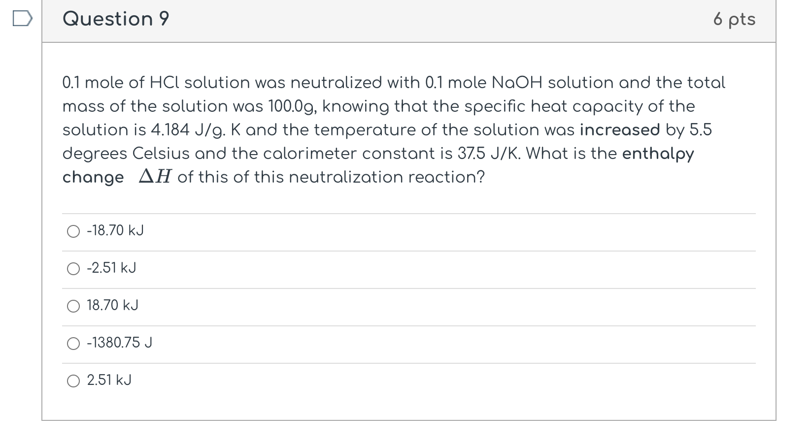 Solved 0.1 mole of HCl solution was neutralized with 0.1 | Chegg.com