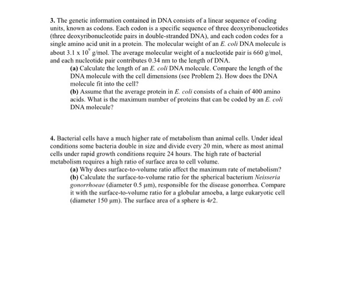 Solved The genetic information contained in DNA consists of | Chegg.com