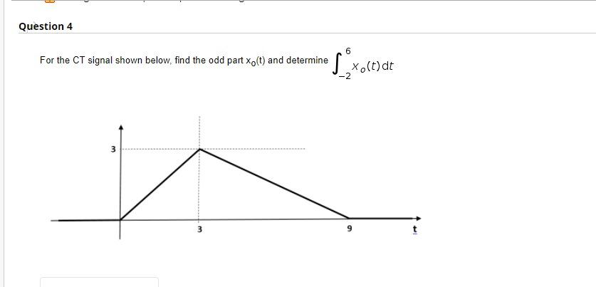 Solved For the CT signal shown below, find the odd part | Chegg.com Solved For the CT signal shown below, find the odd part | Chegg.com