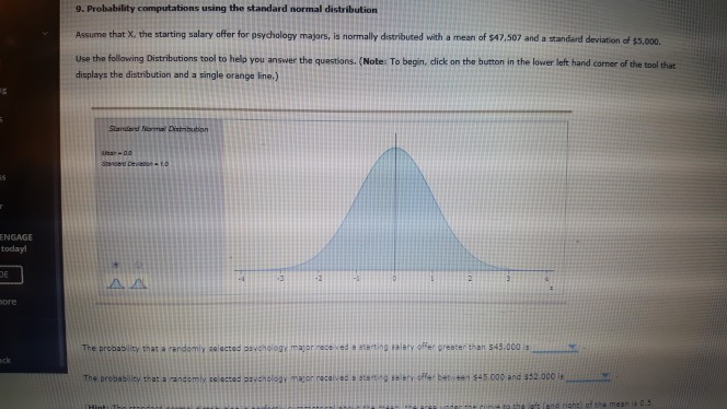 Solved 9. Probability computations using the standard normal | Chegg.com
