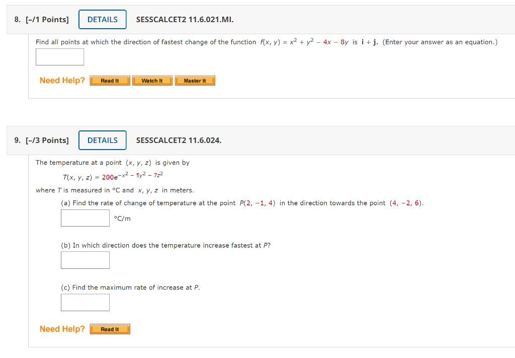 Solved -/1 Points] SESSCALCET2 11.6.021.MI. Find all points | Chegg.com