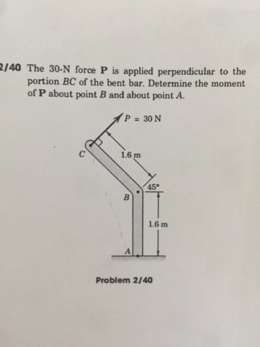Solved The 30-N force P is applied perpendicular to the | Chegg.com