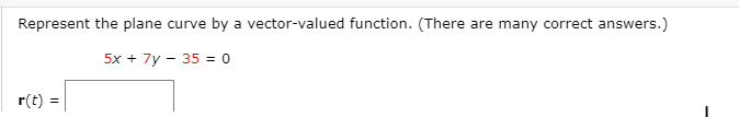 Solved Represent the plane curve by a vector-valued | Chegg.com