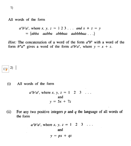 Solved All words of the formaxbyaz, ﻿where x,y,z=123dotsa | Chegg.com