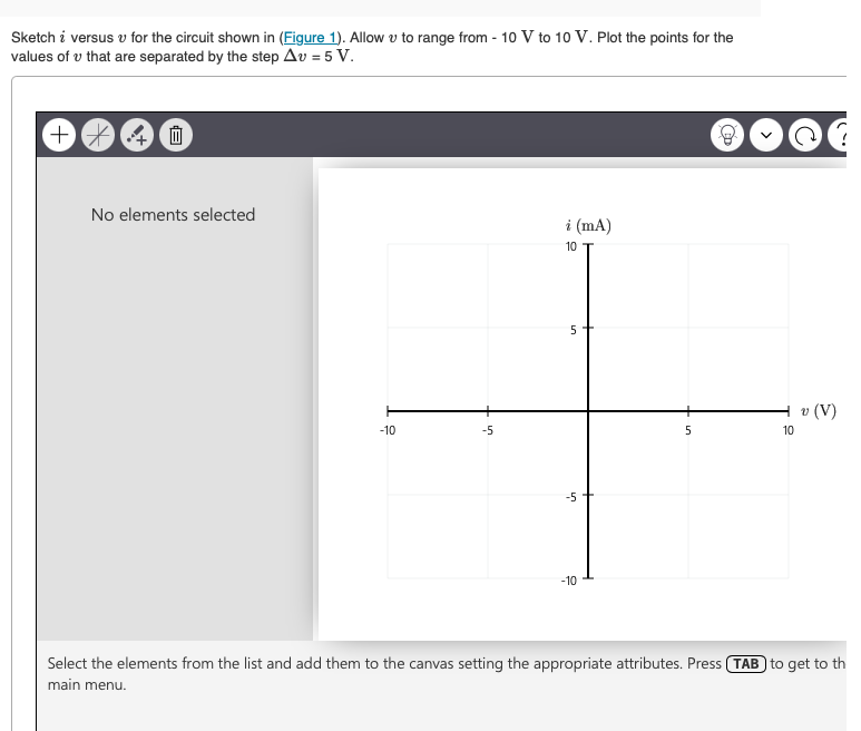 Solved Sketch i versus v for the circuit shown in Allow v to | Chegg.com
