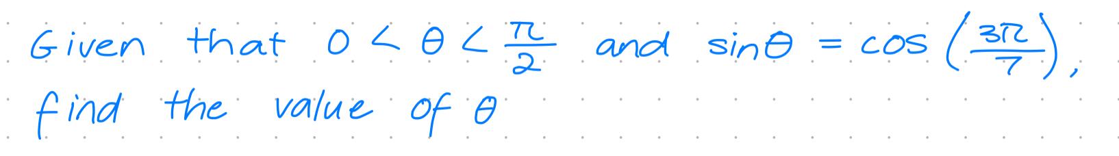 Solved = 2 Given that :oLoc T and sino