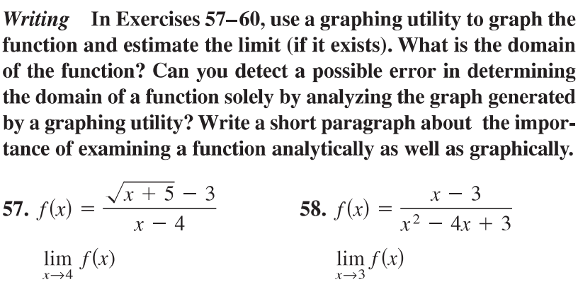Solved Writing In Exercises 57-60, use a graphing utility to | Chegg.com
