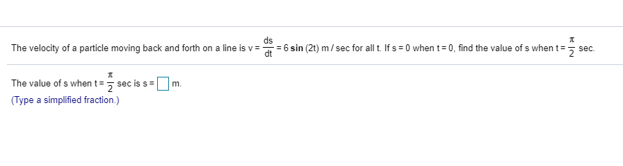 Solved The velocity of a particle moving back and forth on a | Chegg.com