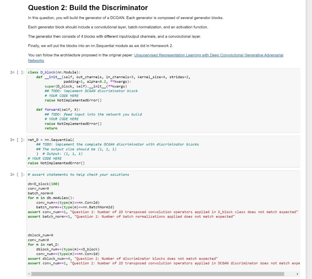 Solved Homework 4: Deep Convolutional Generative Adversarial | Chegg.com