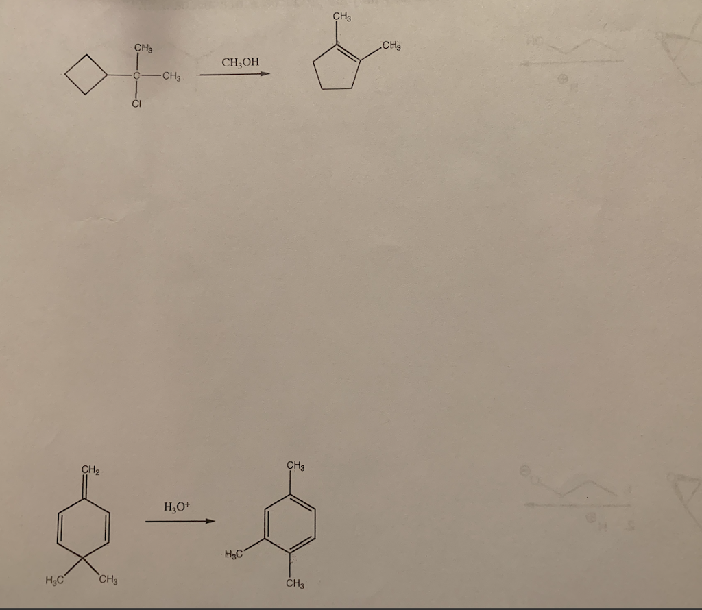 Solved CH3 CH3 CHg CH OH Cl CH2 CH3 H3O+ H3C H3C CH3 CH3 | Chegg.com