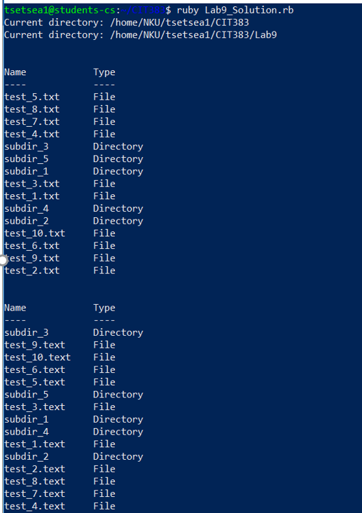 Solved Ruby Write a program that will do the following, in | Chegg.com