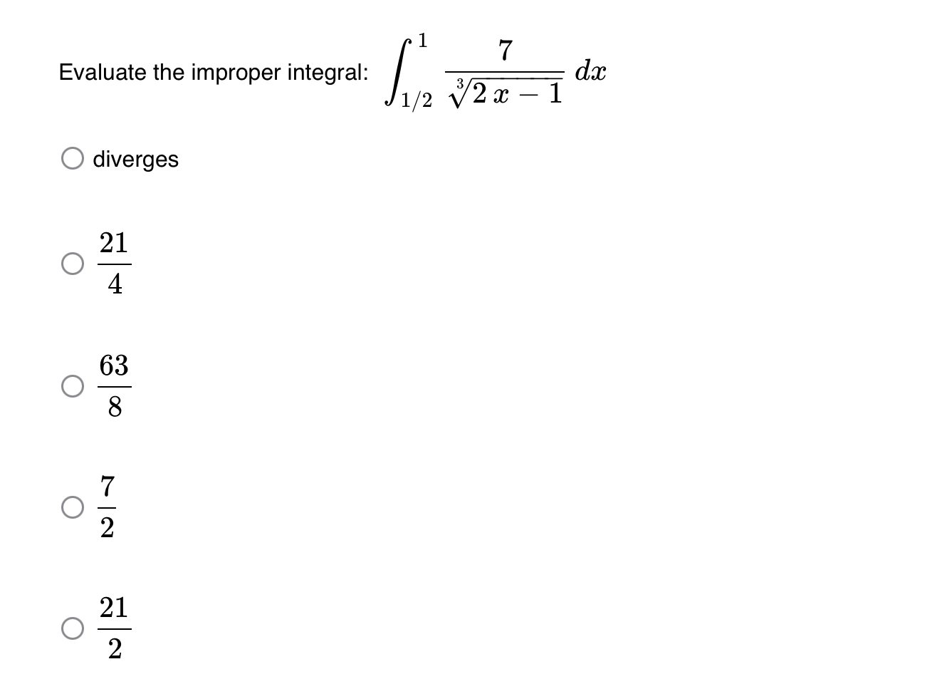 Solved Evaluate the improper integral: | Chegg.com