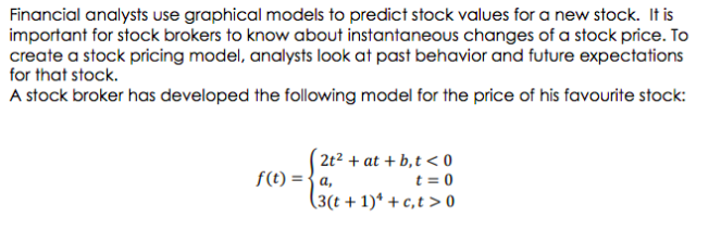 Solved Financial analysts use graphical models to predict | Chegg.com