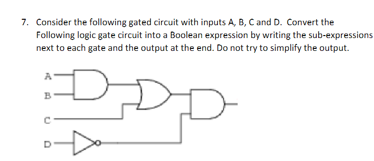 Solved Consider the following gated circuit with inputs A, | Chegg.com