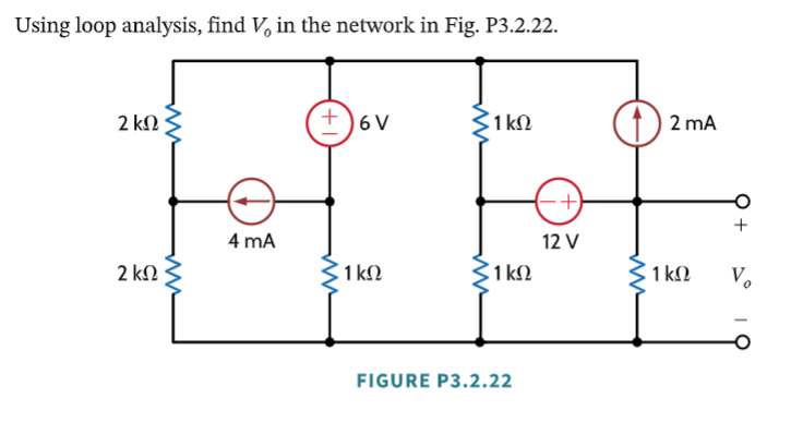 Solved Using loop analysis, find V0 in the network in Fig. | Chegg.com