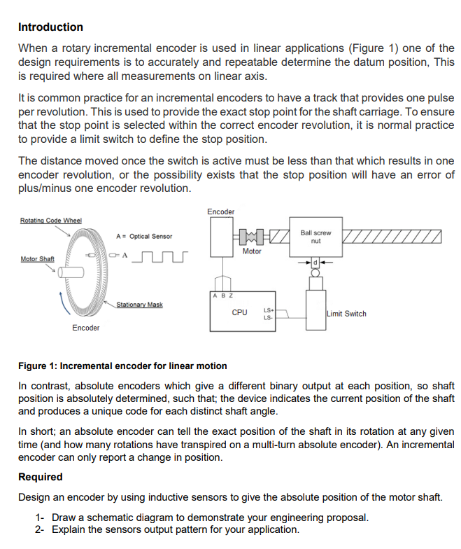 Introduction When a rotary incremental encoder is | Chegg.com