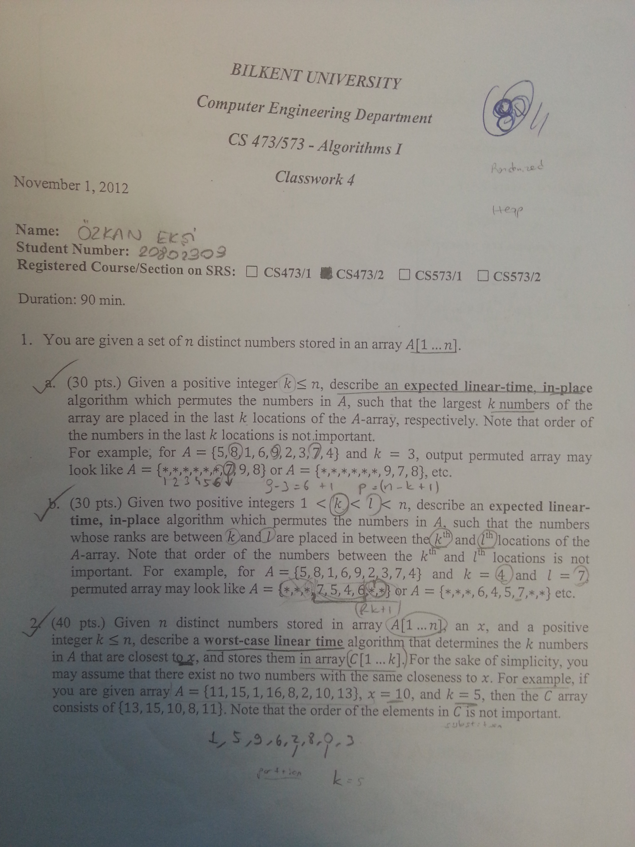 Solved BILKENT UNIVERSITY Computer Engineering Department CS | Chegg.com