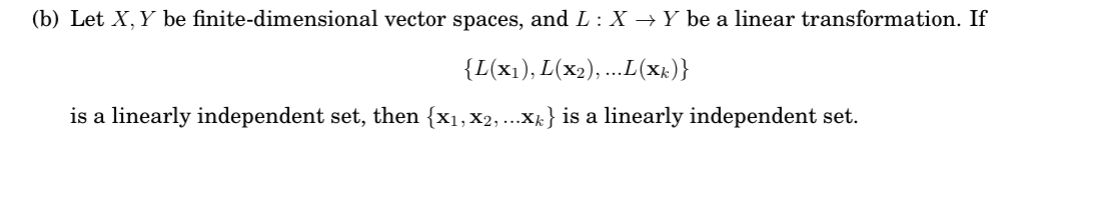 Solved (b) Let X,Y be finite-dimensional vector spaces, and | Chegg.com