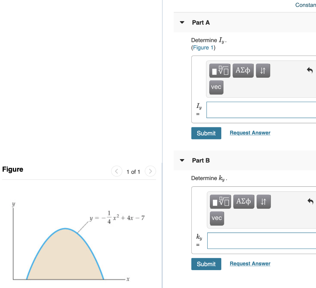Solved Constan Part A Determine ly. (Figure 1) LG Ab| vec | Chegg.com