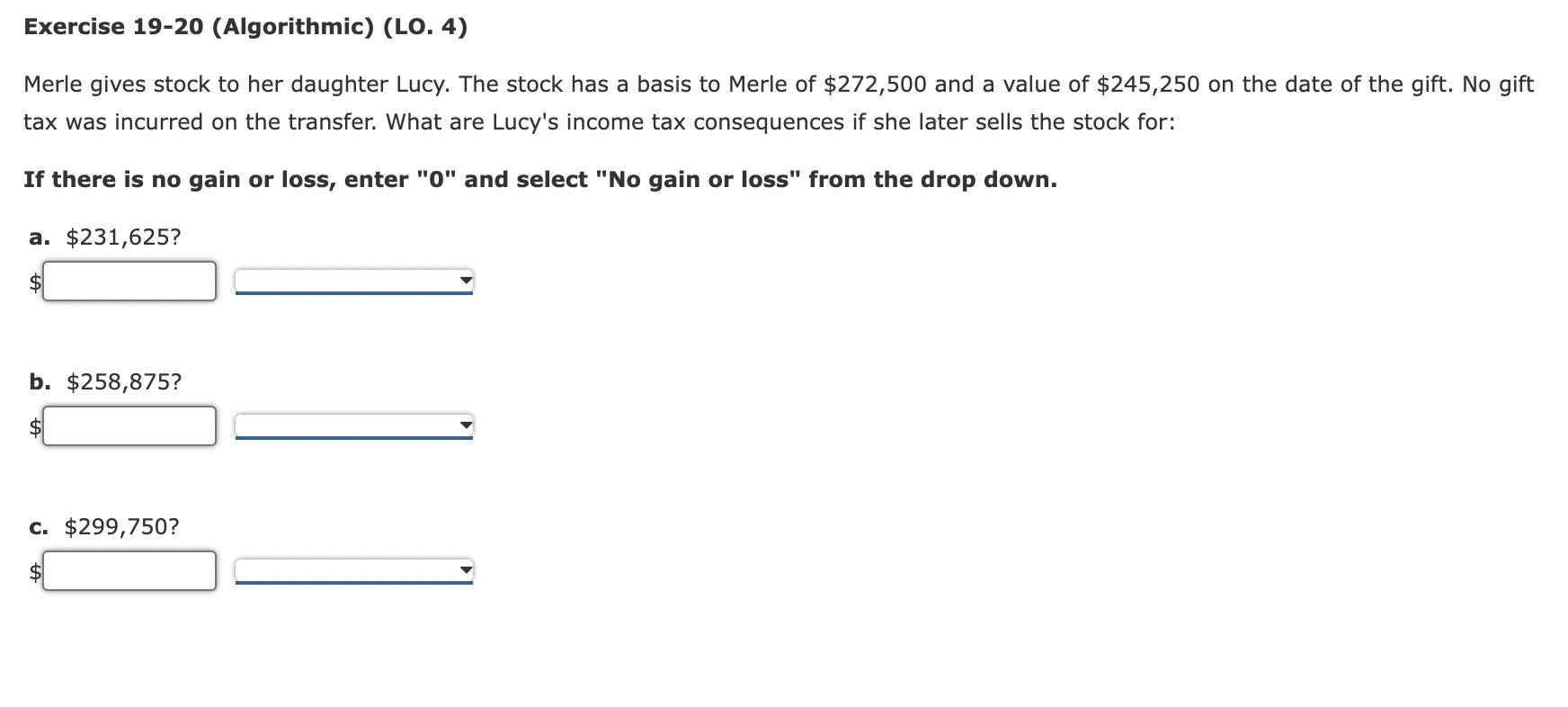 Solved Exercise 19-20 (Algorithmic) (LO. 4) Merle gives | Chegg.com