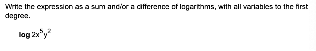 Solved Write the expression as a sum and/or a difference of | Chegg.com