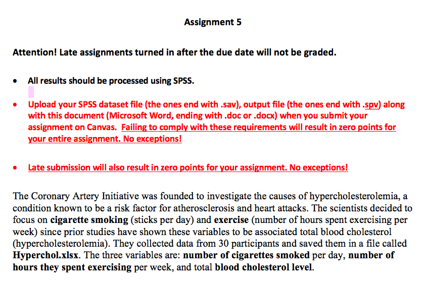 Assignment 5 Attention! Late assignments turned in | Chegg.com