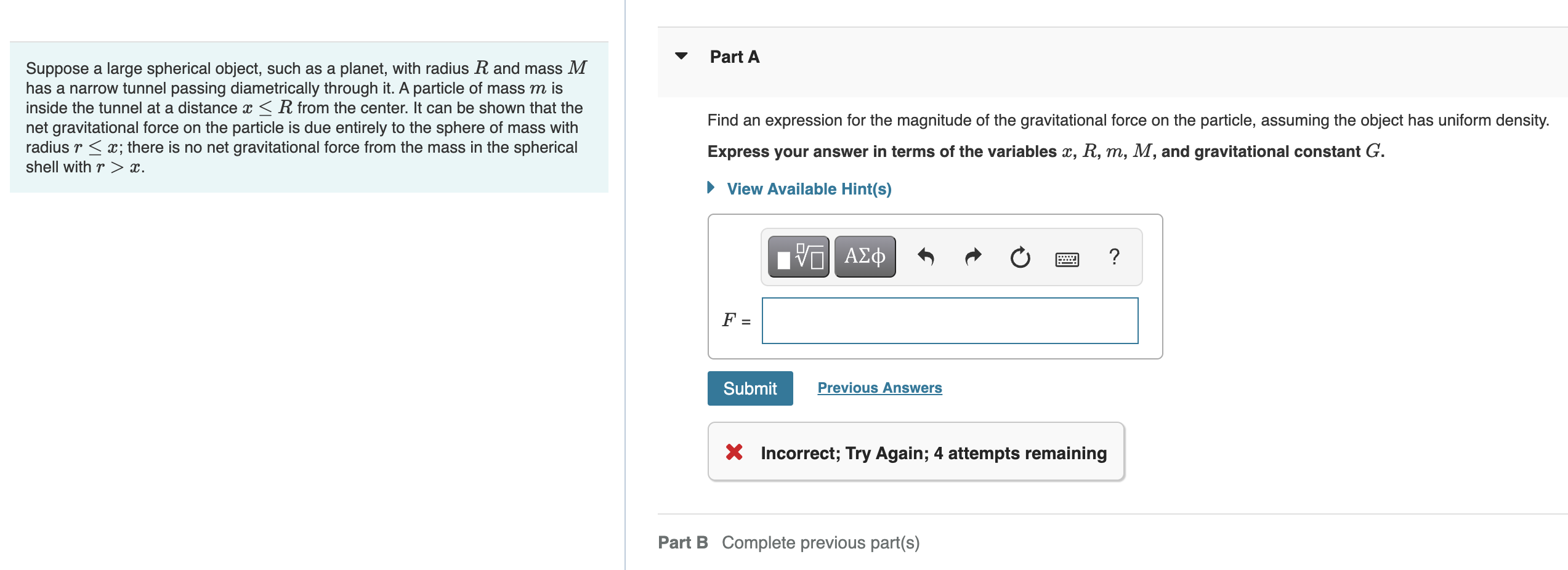 Solved Suppose a large spherical object, such as a planet, | Chegg.com