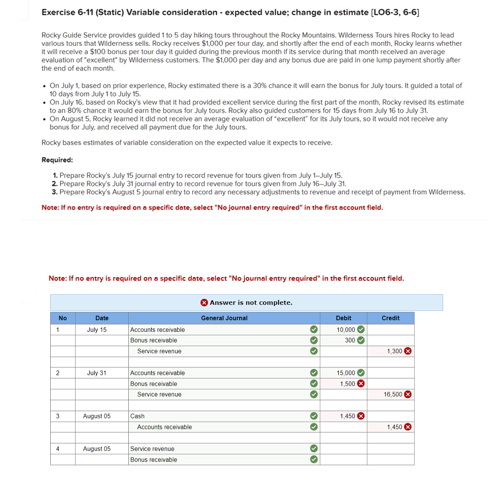 Solved Exercise 6-11 (Static) Variable consideration - | Chegg.com