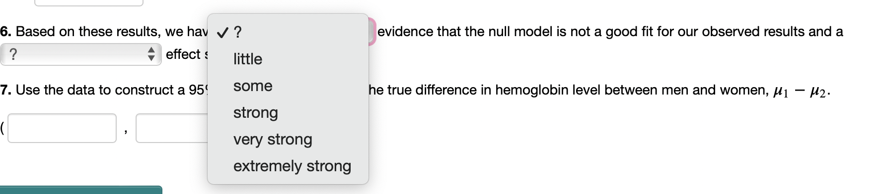 Solved Based on these results, we hav evidence that the null | Chegg.com