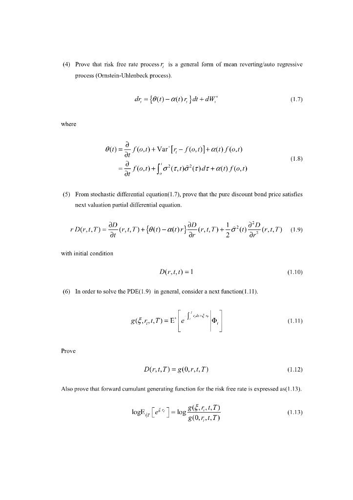 Mathematical Finance Lecture Note5 1. (Extended | Chegg.com