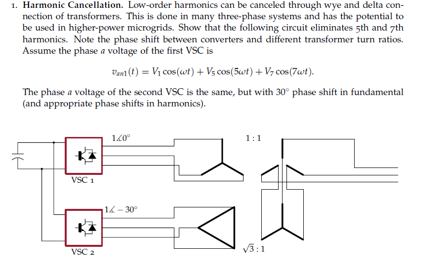 Solved Harmonic Cancellation. Low-order harmonics can be | Chegg.com