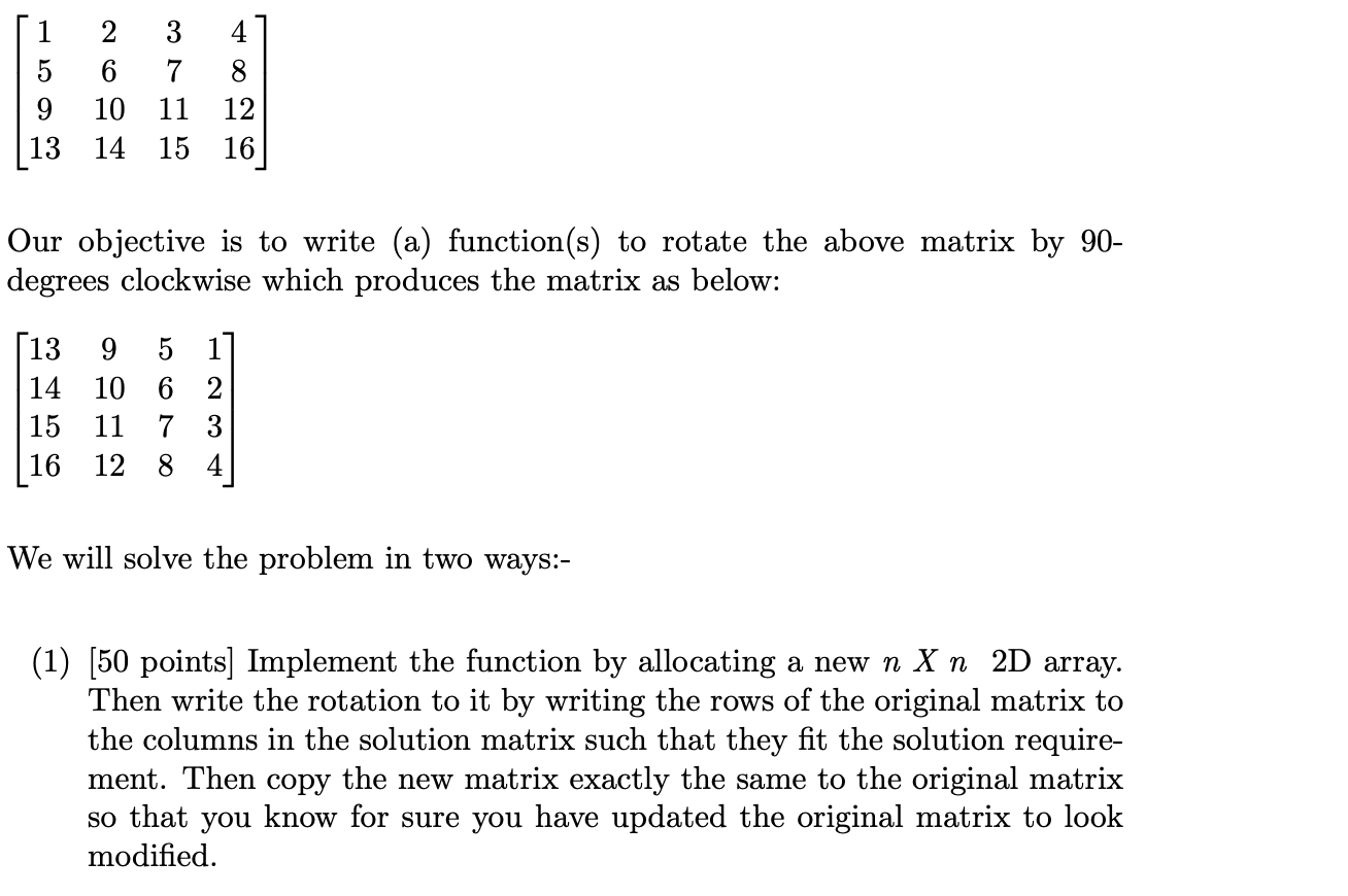 Solved 1 5 2 3 6 7 10 11 14 15 4 8 12 16 13 Our objective is | Chegg.com