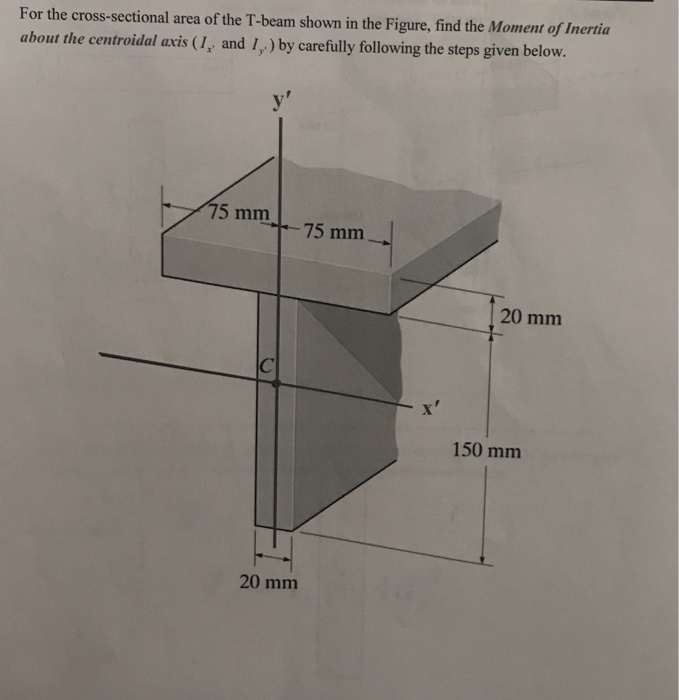 Solved For the cross-sectional area of the T-beam shown in | Chegg.com