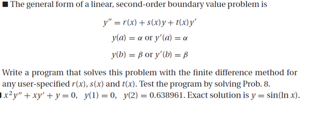 The general form of a linear, second-order boundary | Chegg.com