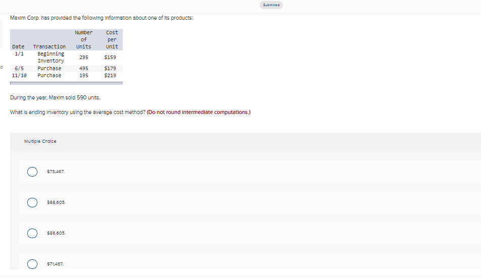 Solved Wood Company had the following Inventory items on | Chegg.com