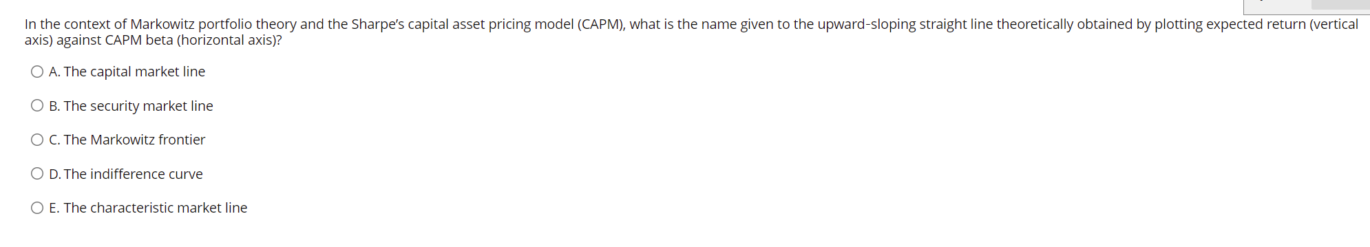 Solved In the context of Markowitz portfolio theory and the | Chegg.com