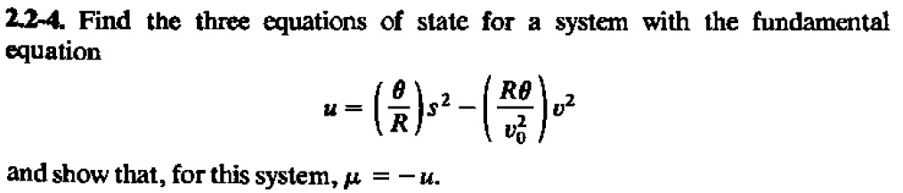Solved 22-4. Find the three equations of state for a system | Chegg.com