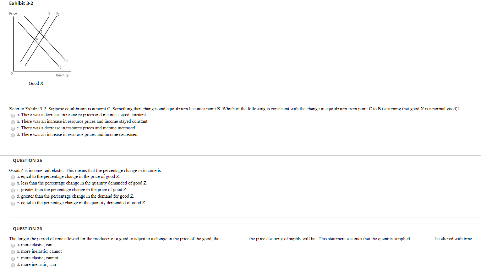 Solved Exhibit 3-2 Price Quantity Good X Refer to Exhibit | Chegg.com Solved Exhibit 3-2 Price Quantity Good X Refer to Exhibit | Chegg.com