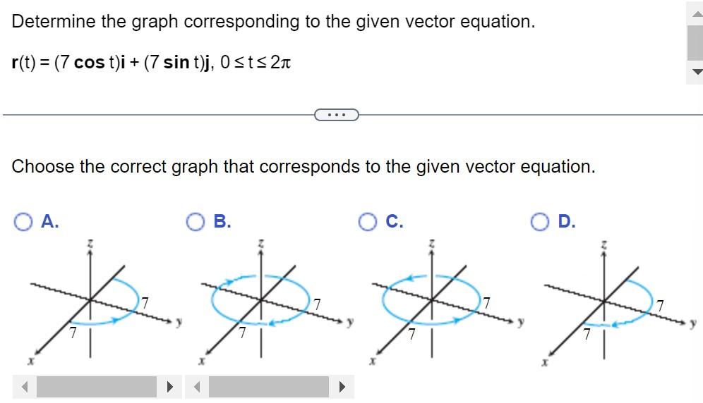 Solved Determine the graph corresponding to the given vector | Chegg.com