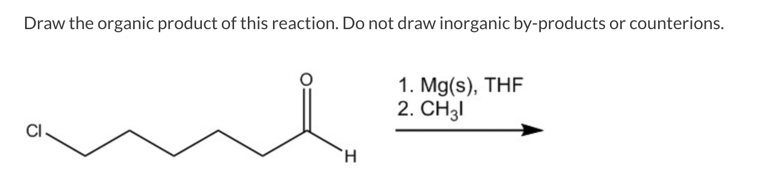 Solved Draw the organic product of this reaction. Do not | Chegg.com